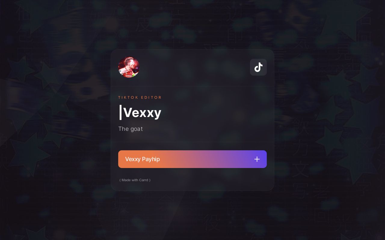 Vexxys card